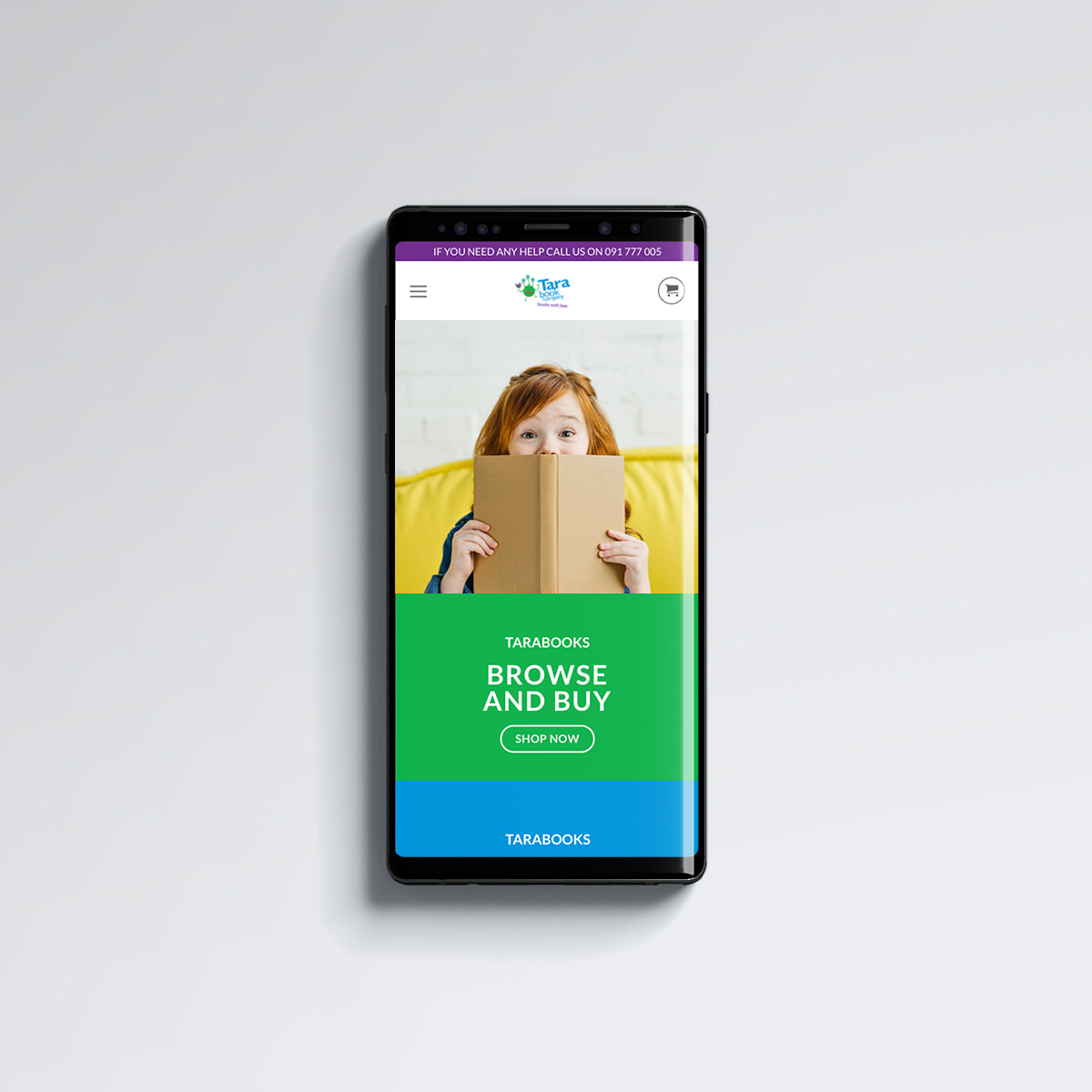 Webdesign & Development Tara Book Company - Ourside Galway